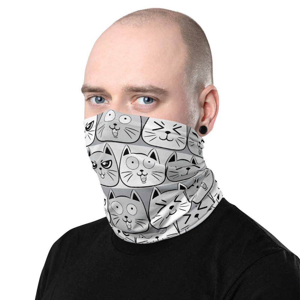 Unisex Neck Gaiter Cartoon Cat - Neck gaitor Cat - Face Shield ...
