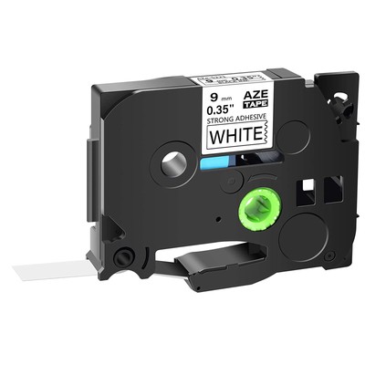 1PK 9mm Fits for Brother TZE-S221 S221 White Label Extra Strength ...