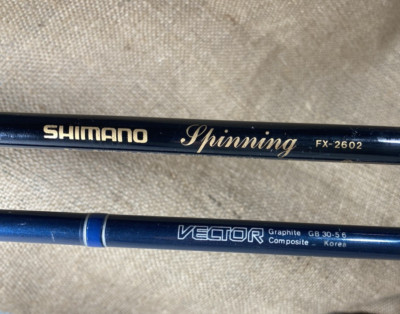 Shimano FX-2602 Fishing Rod 5' 11" & Vector GB 30 5' 6" Graphite, Both ...
