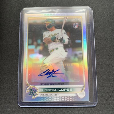 2022 Topps Chrome Update Christian Lopes Refractor Auto RC ROOKIE #AC ...