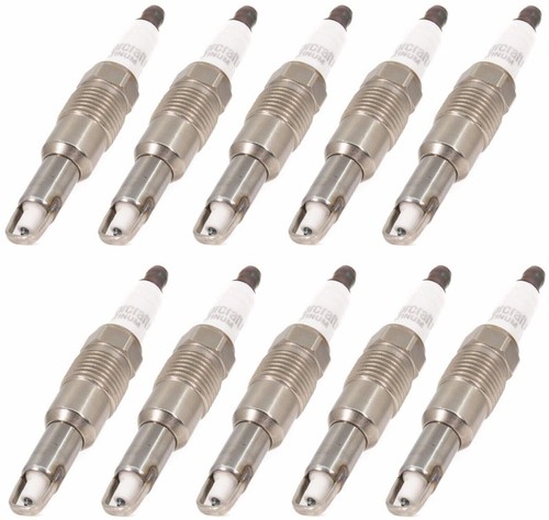 10 Spark Plugs OEM FORD Motorcraft SP546 PZT14F F250 F350 F450 F550 6 ...