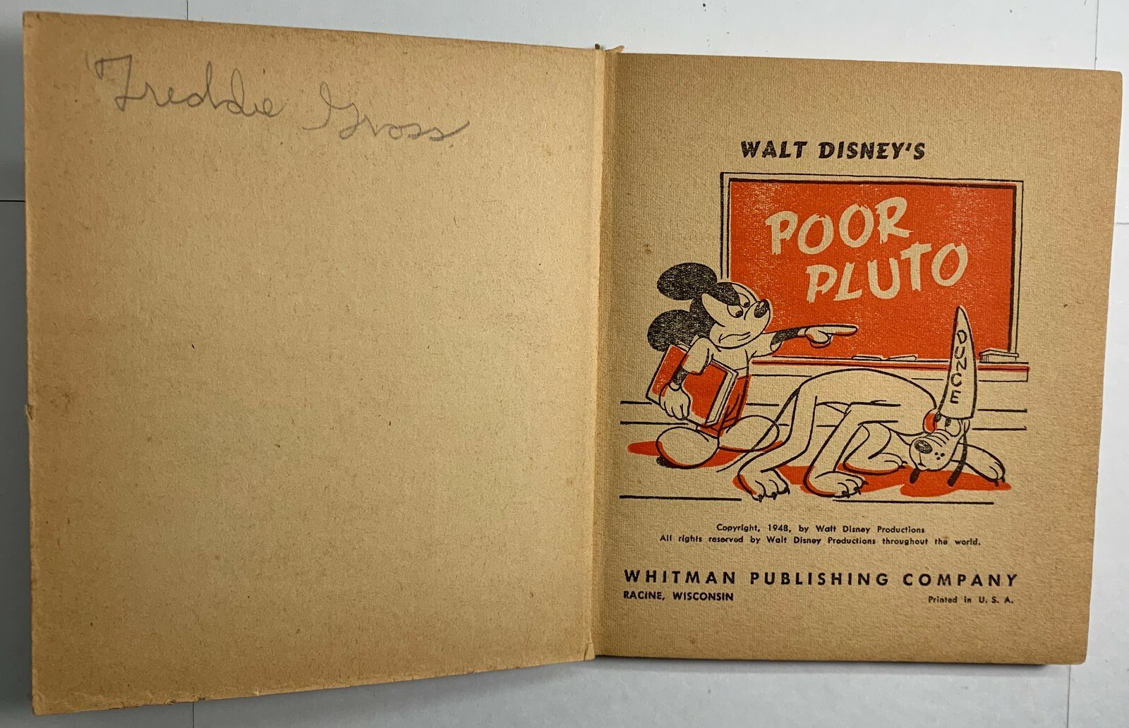 Walt Disney's Poor Pluto (1948) - Whitman Publishing Company | eBay