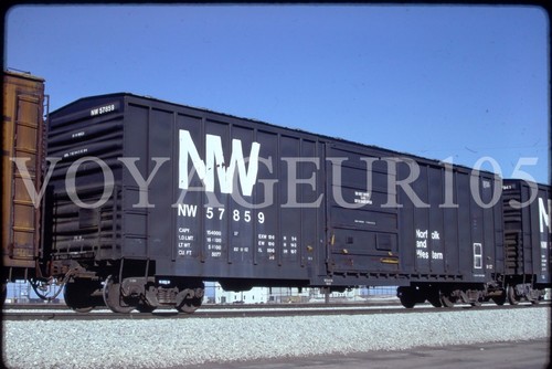 Original train slide N&W Norfolk & Western boxcar 57859, 1985 | eBay