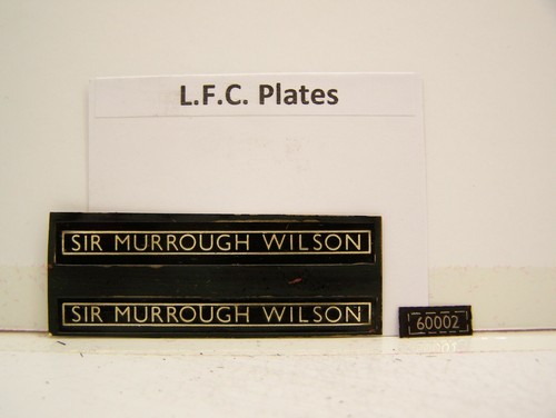 LFC LNER/BR No 60002 Sir Murrough Wilson Name plates | eBay