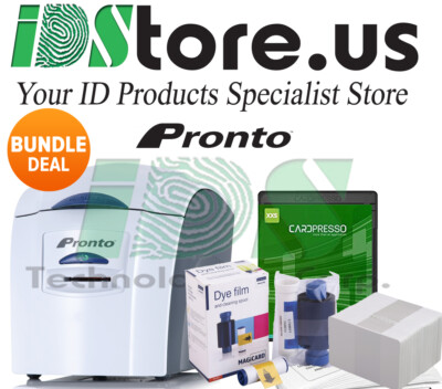 Magicard Pronto ID Card Printer Single Side complete Bundle P/N 3649 ...