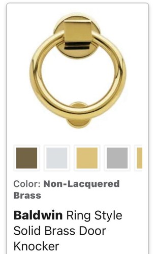 Baldwin Brass Ring Door Knocker 0195.031 – Polished Brass – New Open Box | eBay