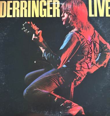 RICK DERRINGER Signed LIVE LP Vinyl Record Album PSA DNA COA Johnny ...