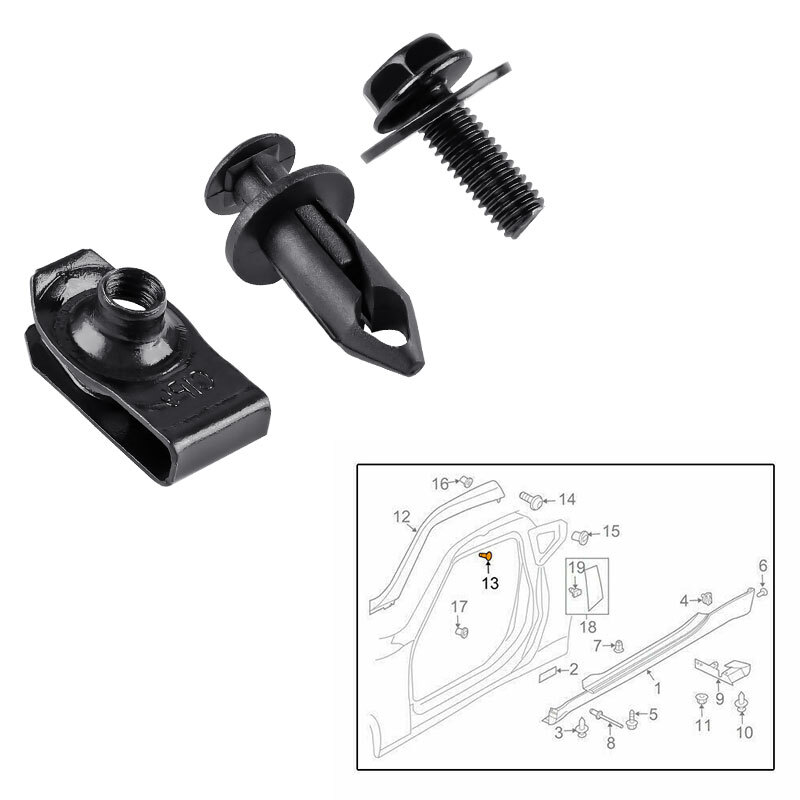 28X Car Engine Splash Shield Bumper Hardware Kit Body Bolt Screw nut ...