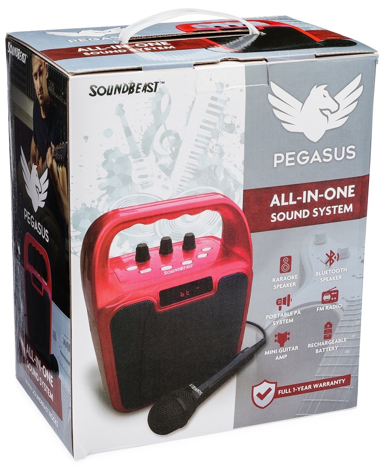 SoundBeast Pegasus Karaoke Machine & Portable PA Speaker System ...