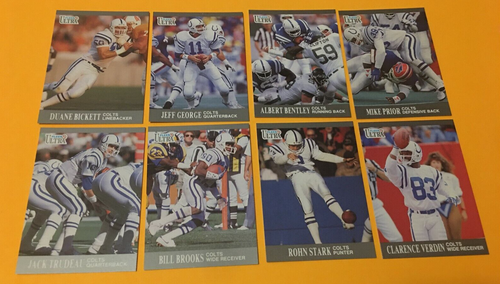 INDIANAPOLIS COLTS TEAM SET 1991 FLEER ULTRA 8 CARDS VERDIN GEORGE BICKETT BROOK | eBay