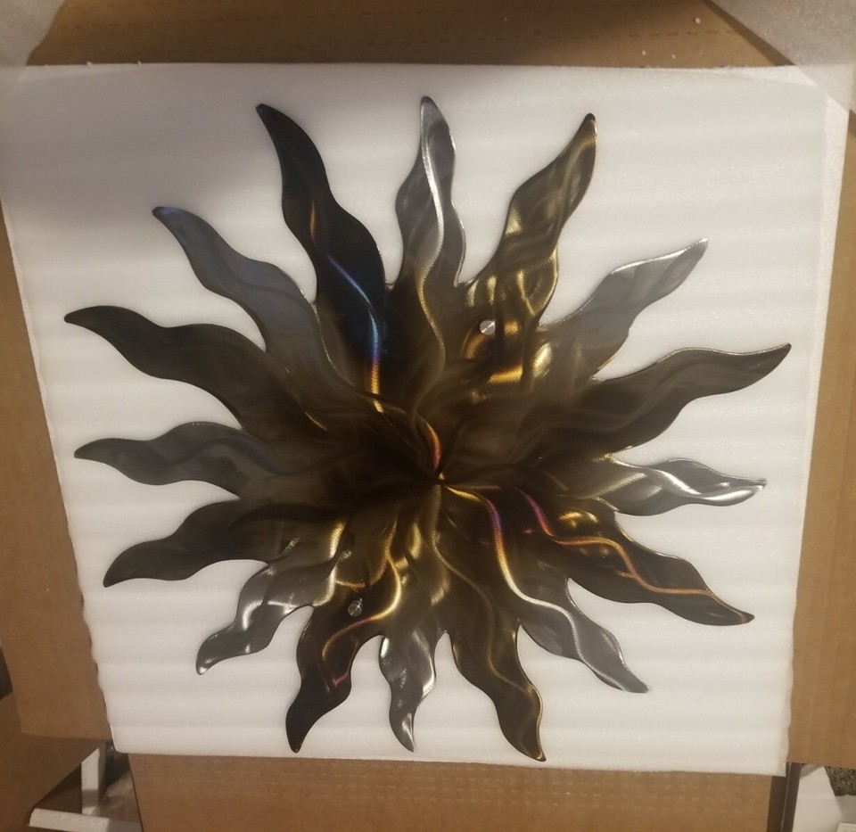Metal Wall decor Hanging art interior Outdoor home Plasma Cut Sun ...
