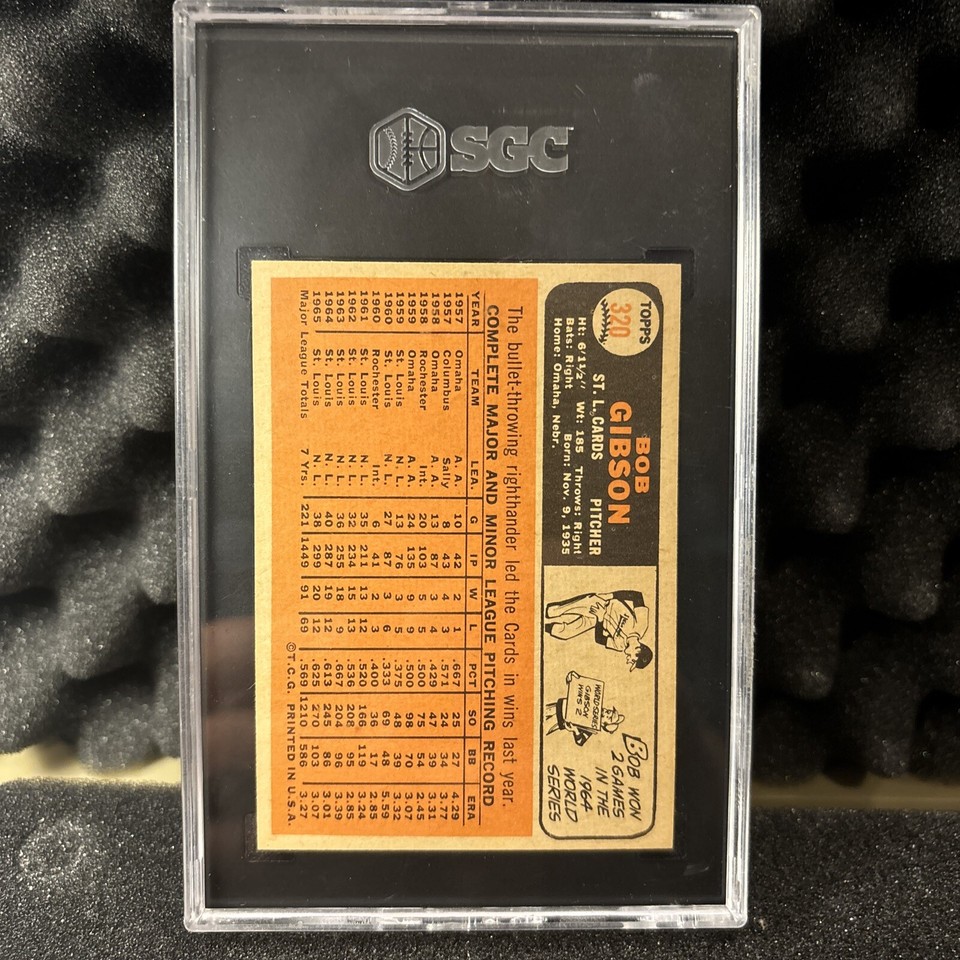 1966 Bob Gibson #320 SGC 7 nm | eBay