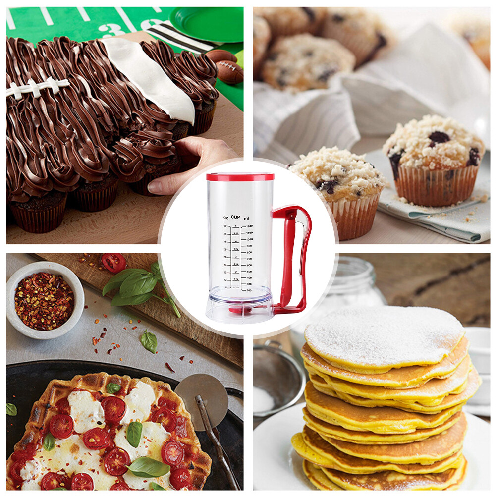 1200ML Batter Dispenser Handheld Batter Measuring Cup For Kitchen ...