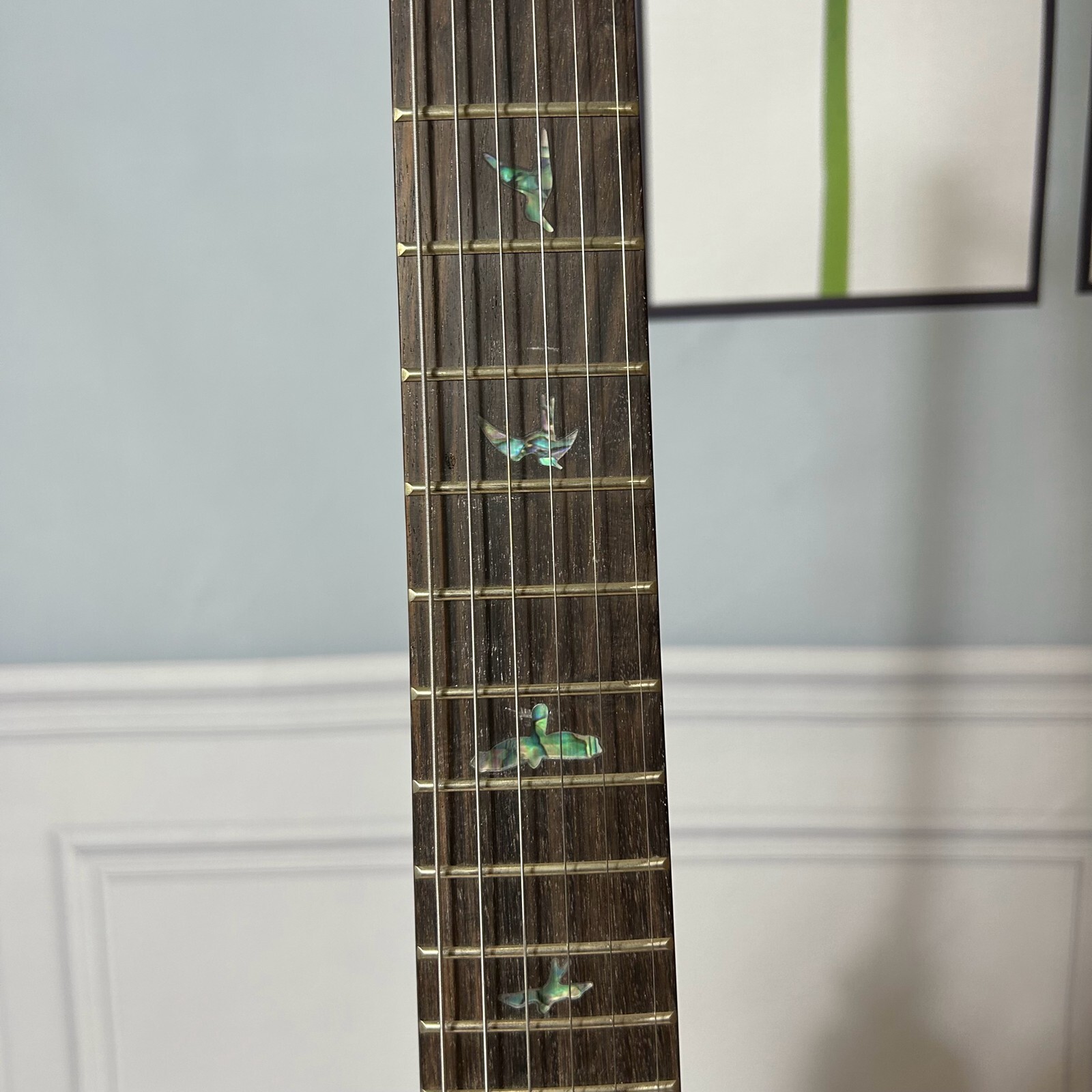 Custom Yellow Santana Retro PRS Electric Guitar Flame Maple Top Abalone ...