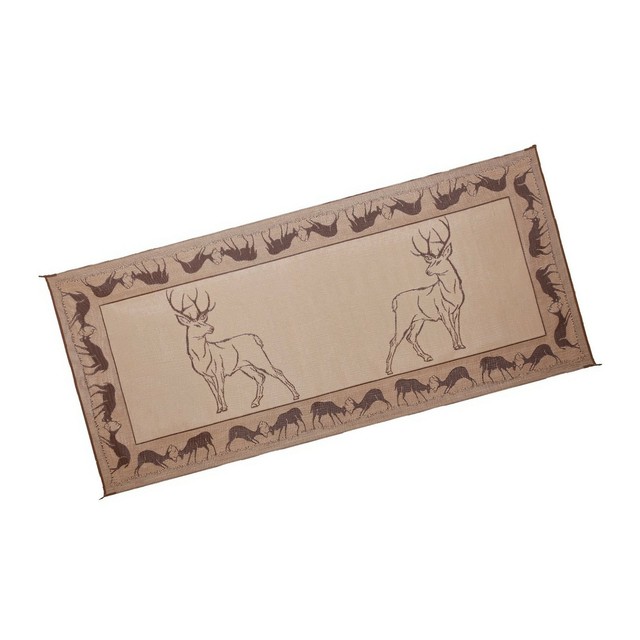 Stylish Camping PE1 Black /brown/beige 8-feet X 18-feet Deer Mat for ...