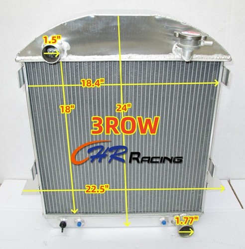 3ROW Aluminum Radiator For 1924-1927 FORD Model T Chevy Engine Bucket ...