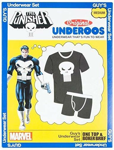 Underoos Mens Marvel Punisher Underwear Shirt & Brief Set New S | eBay