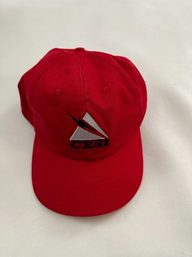 CESI Embroidered Red Graphic Baseball Hat One Size | eBay