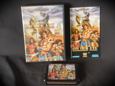 GOLDEN AXE 3 SEGA MEGA DRIVE (Genesis ) Shooter game Cartridge w/Box ...