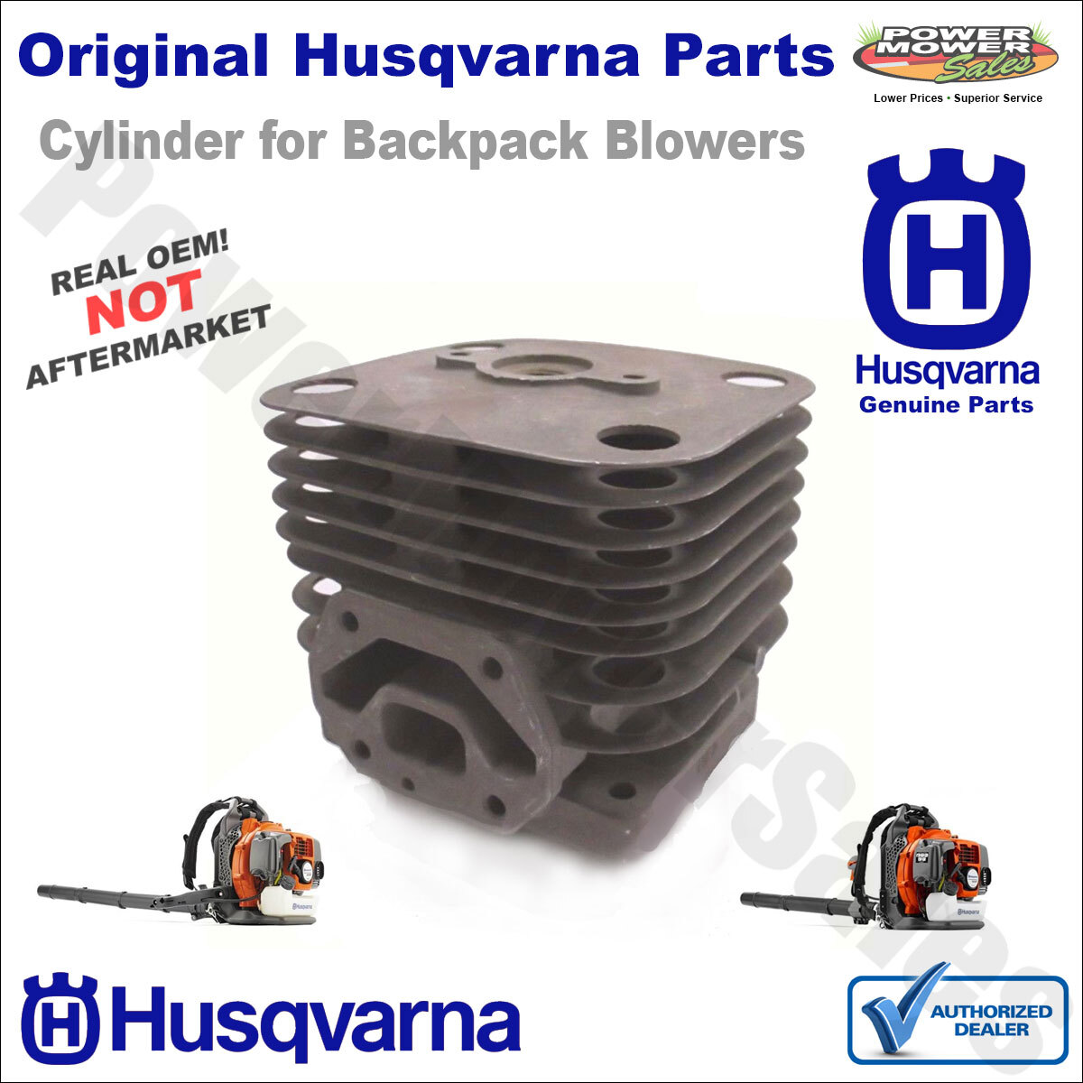 Husqvarna Cylinder for Backpack Blowers / 150BF 150BT 350BF 350BT ...