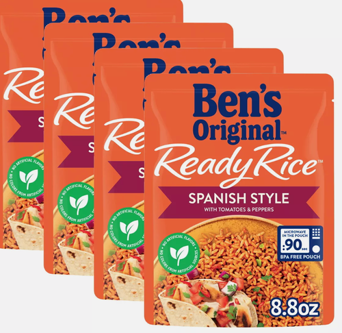 Lot of 4: Ready Rice Spanish Style Flavored Rice, Easy Dinner Side, 8 ...