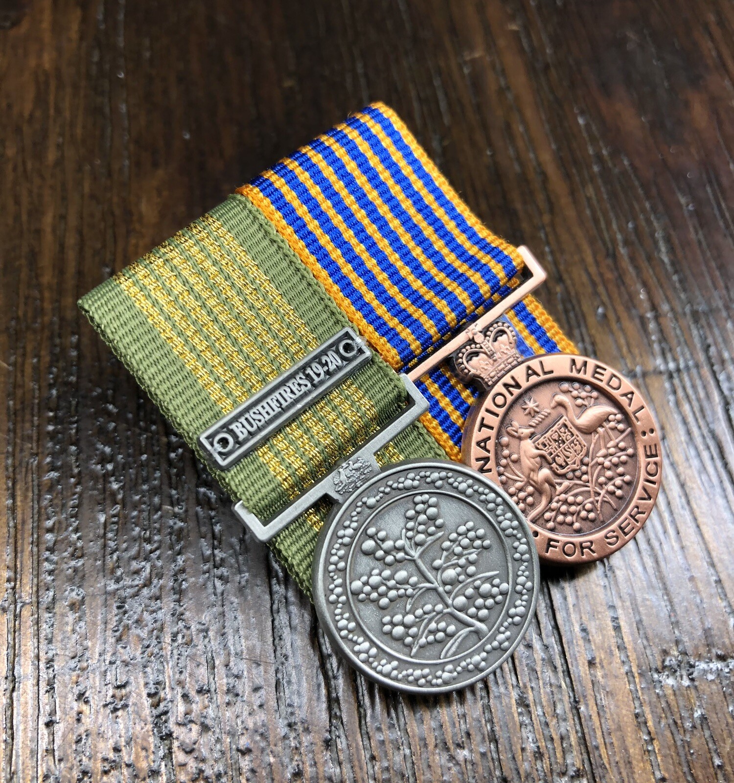 National Emergency, With B/Fire Clasp & National Medal, Replica ...