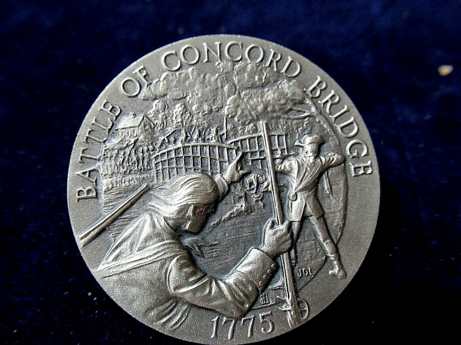 1775 Concord Bridge Battle Silver Medal, Gorgeous Deep Engraving 1.1 ...