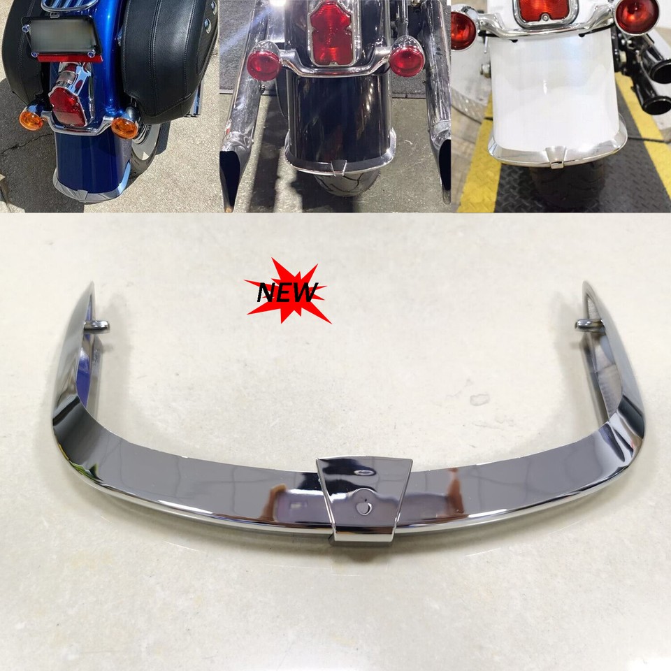 Chrome Rear Fender Mudguard Tip Trim Chrome For Harley Softail Deluxe ...