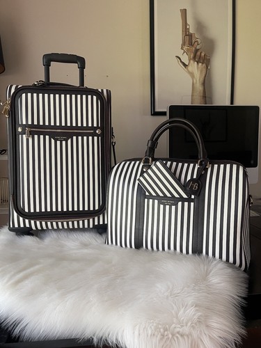 Henri Bendel West 57th Centennial Stripe Duffle Wheelie Rollaway ...