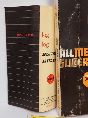 Pickett Metal Slide Rule Hi Log Log N-500-ES w/ Case Manual & Original ...