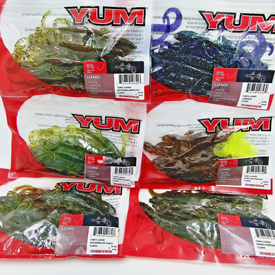 Yum 6" Lizard 10 Count Pack You Choose Color Bass Fishing | eBay