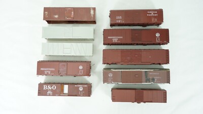 HO Scale Box Car & Reefer Shell Project Lot of 10x Undecorated B&O PRR ...