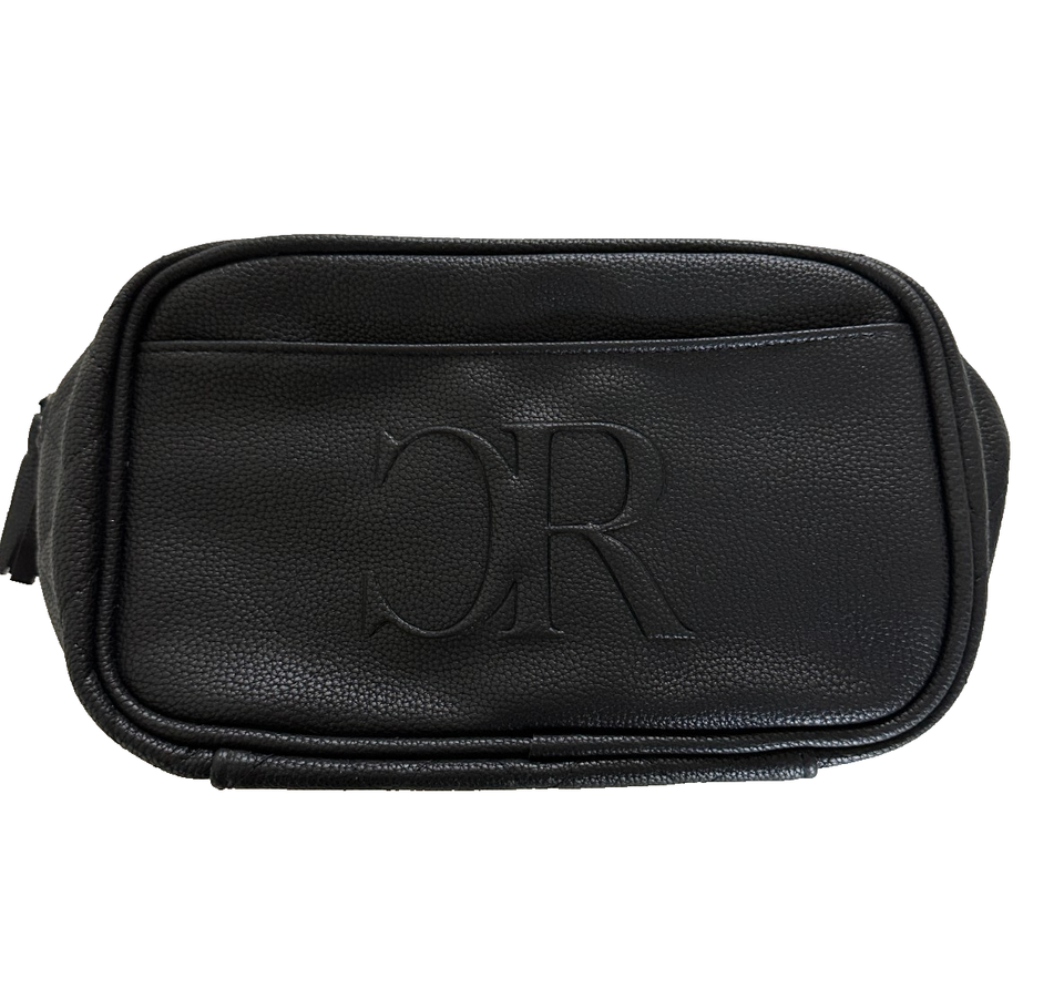 Colleen Rothschild Logo Beauty Black Quilted Cosmetic Bag Travel Makeup ...