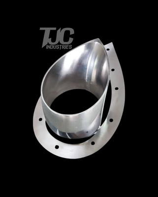 Tear Drop Exhaust Tip 4" Stainless Steel With 304 Stainless Trim Plate ...