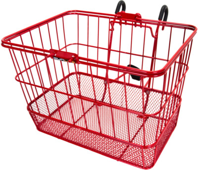 Sunlite Bicycle Front Basket Mesh Lift Off Carrier RED Cruiser Commuter ...