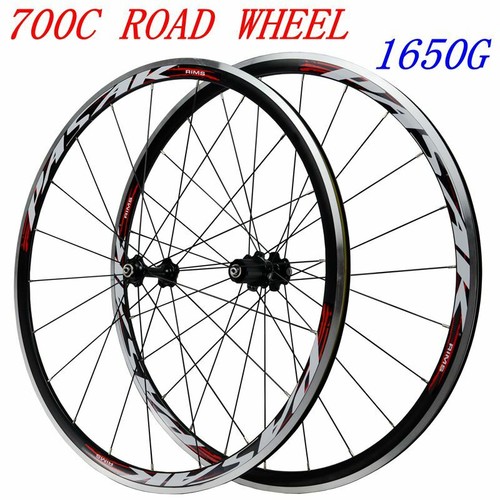 700C Depth 30mm Rim Road Bike Wheelset Ultralight City Bicycle Wheels 7 ...