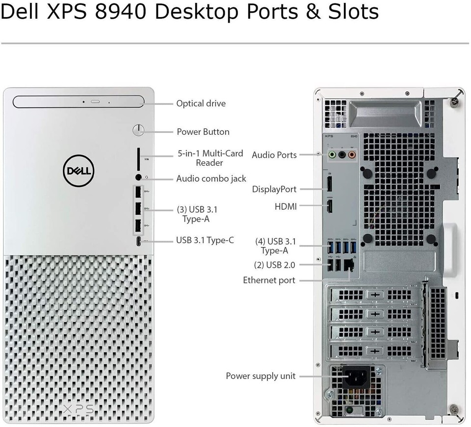 DELL XPS 8940 i9-10900K 32GB RAM 2TB SSD 4TB HDD NVIDIA GeForce RTX ...