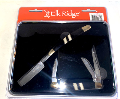 Elk Ridge Razor & Stockman set 6.75" Razer knife+ 6" length folding ...