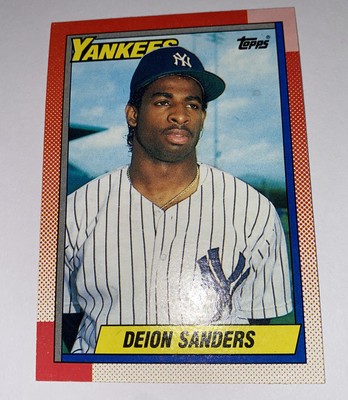 1990 Topps Deion Sanders Rookie Baseball Card #61. Prime Time | eBay