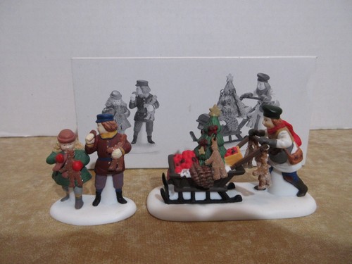 Dept 56 Heritage Dickens Village 1996 Gingerbread Vendor Set Of 2 Pcs ...