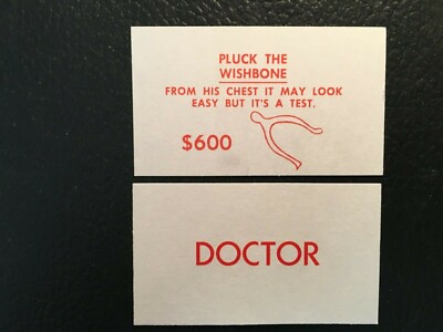 Operation DOCTOR CARD Wishbone Game Replacement Piece / Part /Card 1999 ...