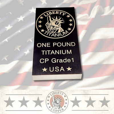 1 Pound lb Liberty Titanium .999 Fine Titanium Bullion Bar oz CP Grade ...