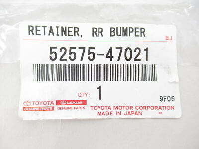 Genuine OEM Toyota 52575-47021 Passenger Rear Bumper Side Retainer 2010 ...