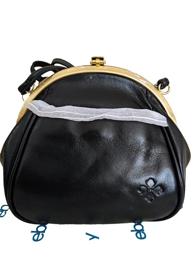 PATRICIA NASH PORTAFINA FRAME LEATHER BLACK VELVET JACQUARD CROSSBODY ...