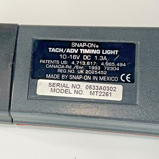 Snap-on MT2261 Tach Advanced Computerized Digital Timing Light for sale ...