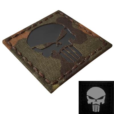 IR skull flecktarn tactical IFF morale 2x2 infrared fastener patch ...