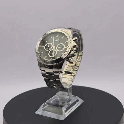 NEW BOSS 1512965 IKON MENS STAINLESS STEEL BLACK DIAL MENS WATCH | eBay