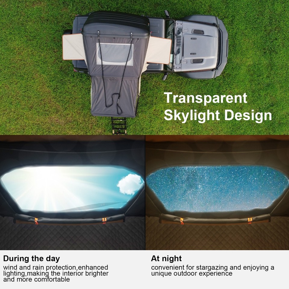 Naturnest ABS Clamshell Roof Top Tent Hardshell Camping Overland Tent w ...