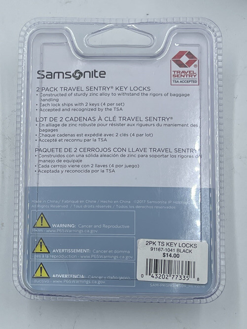 Samsonite Travel Sentry 2 PK Key Locks | eBay