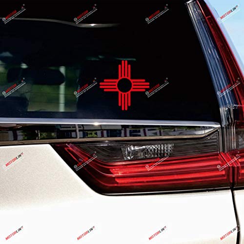 New Mexico State Flag Decal Sticker Vinyl NM Ancient Zia Sun Symbol - 2 ...